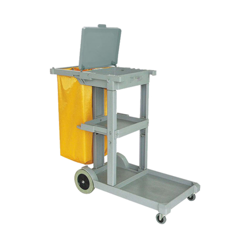 Simple Janitor Cart With Lid - UCE